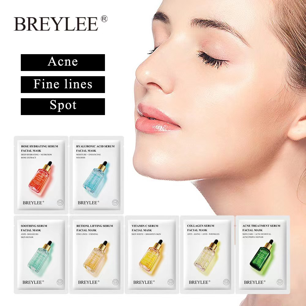 BREYLEE Face Mask Collagen Serum Vitamin C Whitening Mask Retinol Acne ...