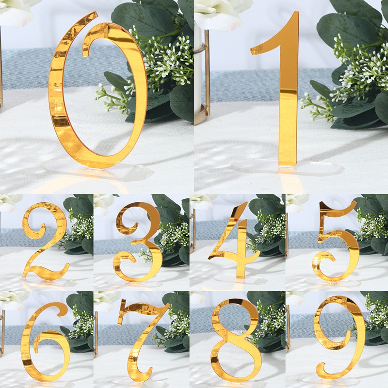 Acrylic Table Numbers For Wedding Reception Gold Wedding Table Numbers ...