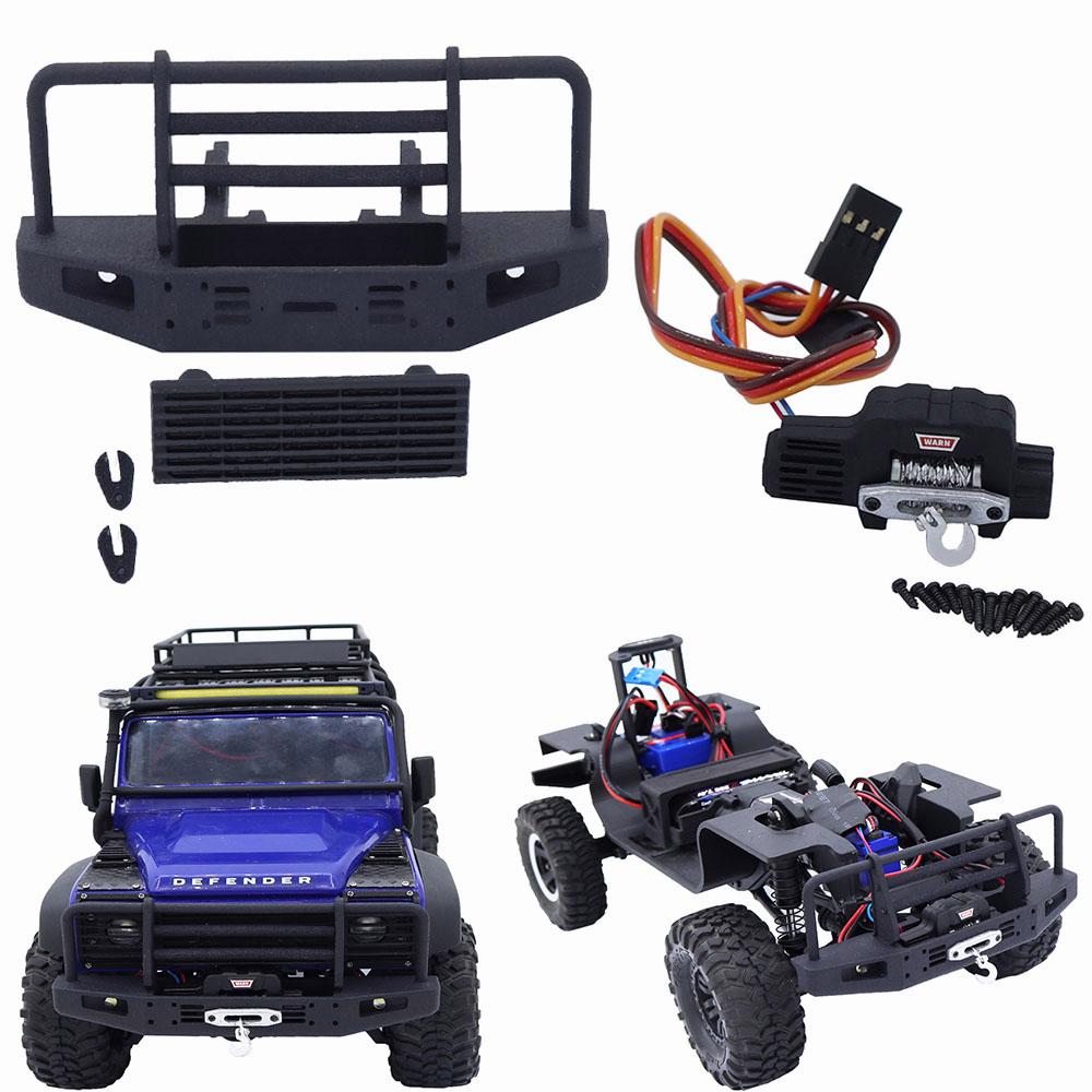 TRX4M Nylon Classic Front Bumper With Winch For For TRX4M 1/18 Defender ...