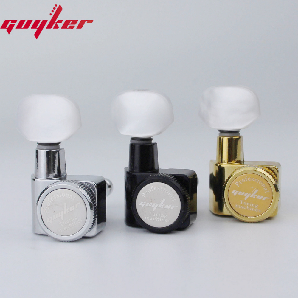 1 Set GUYKER 6 In-line PRO Machine Heads No Screws Locking Tuning Key ...