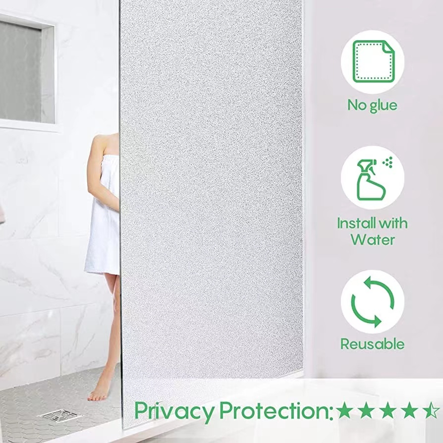 Self-Adhesive Glass Sticker Bathroom Door Privacy-Proof Transparent ...