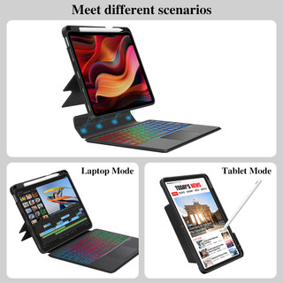 GOOJODOQ RGB Magic Keyboard for iPad Pro 11 Air 5 4 iPad 10.2 9th ...