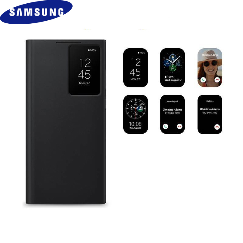 Samsung S23 Ultra S23 Case Intelligent Smart View Lenther Mirror S View ...