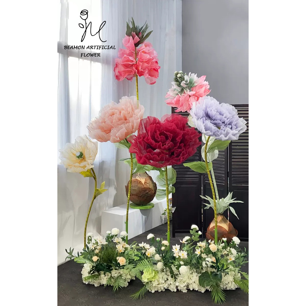 Mechanical Flower Automatic Opening and Closing Organza Flowers with ...