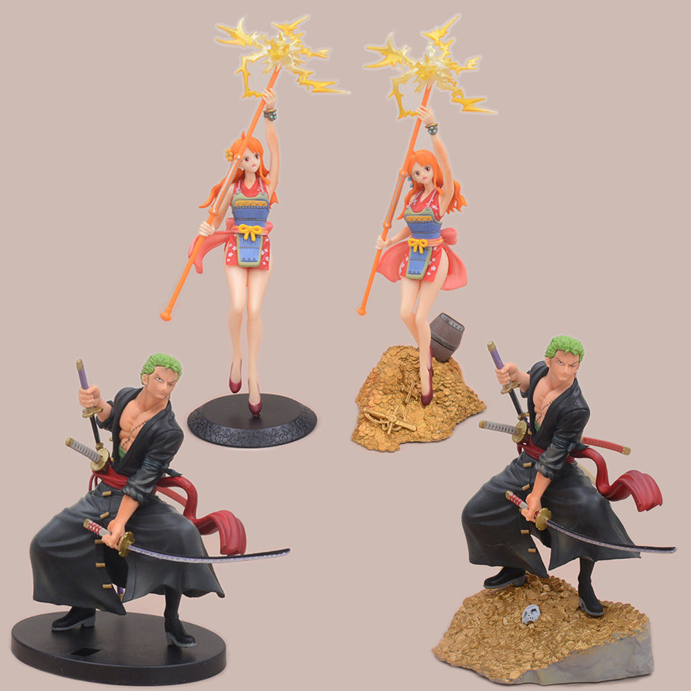 Anime One Piece Roronoa Zoro Nami Nami Figure Diva Stick Model Toy Gift ...