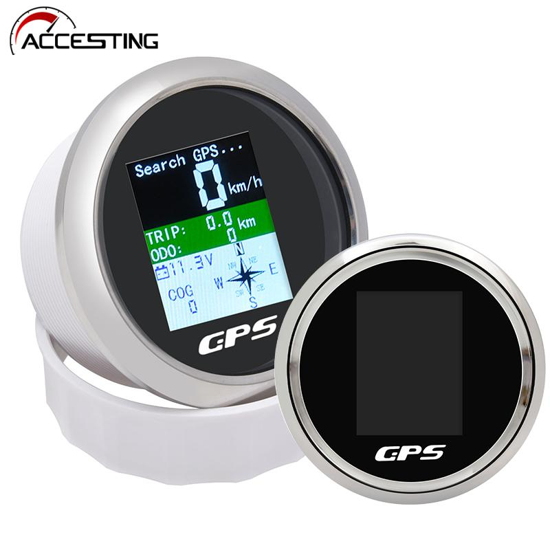85mm Digital GPS Speed Gauge MPH Knots Km/h Adjusted Speedometer With ...