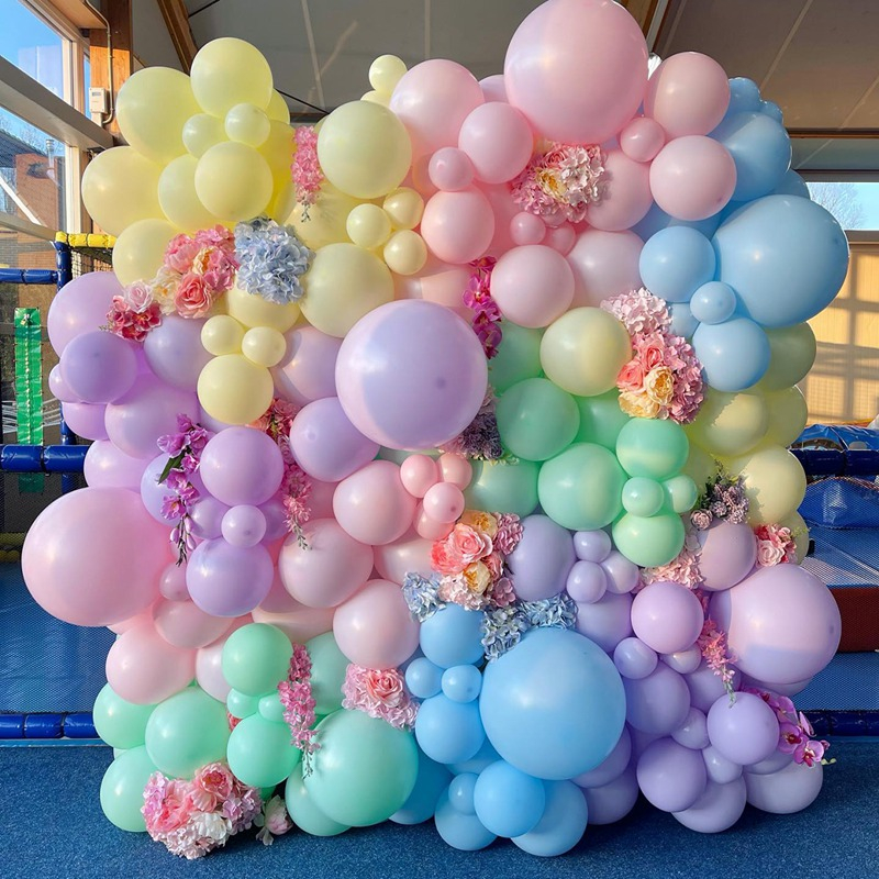 Macaroon Balloon Garland Arch Kit Balloons Party Decorations Maca Pink ...