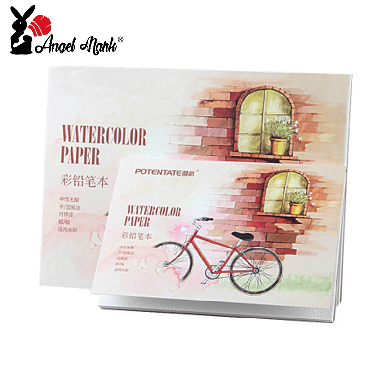 Angel Mark Watercolor Paper Sketchbook 12 Sheets Hand Painted Transfer ...