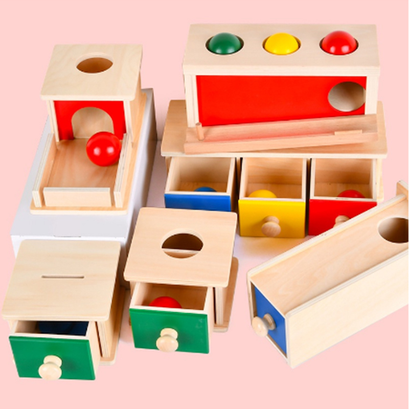 Montessori Toys Color Coin Box,Ball Box,Object Permanence Box Toys For ...