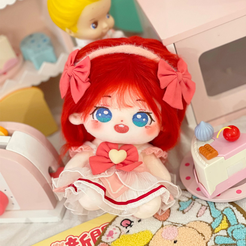 20cm Red Hair Blue Eyes Cute Doll Girls Idol Doll Winter Ningning ...