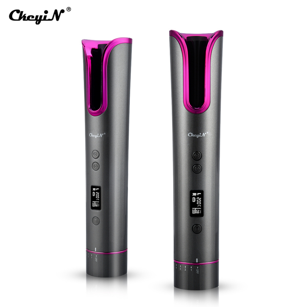 CkeyiN Automatic Hair Curler Auto Ceramic Wireless Curling Iron Curler ...