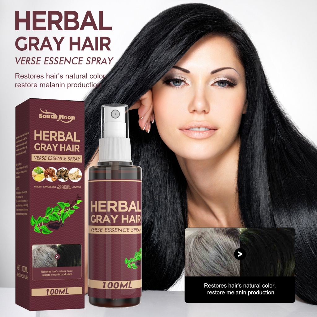 100ml Polygonum multiflorum Gray Hair Reverse Essence Spray Restore ...