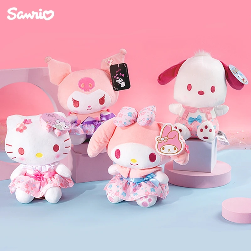 Sanrio Plush Doll Hello Kitty Kuromi My Melody Plush Toys Sakura Series ...