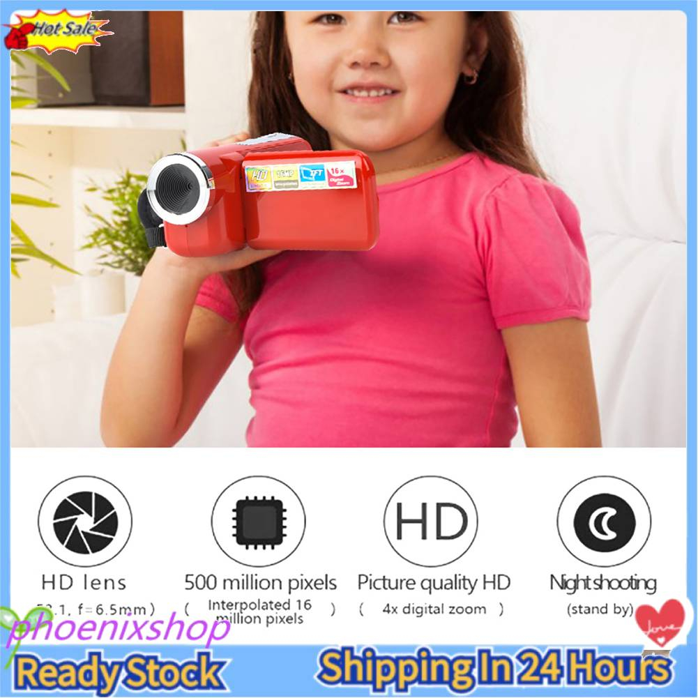 Portable Children Kids 16X HD Digital Video Camera Camcorder with TFT ...