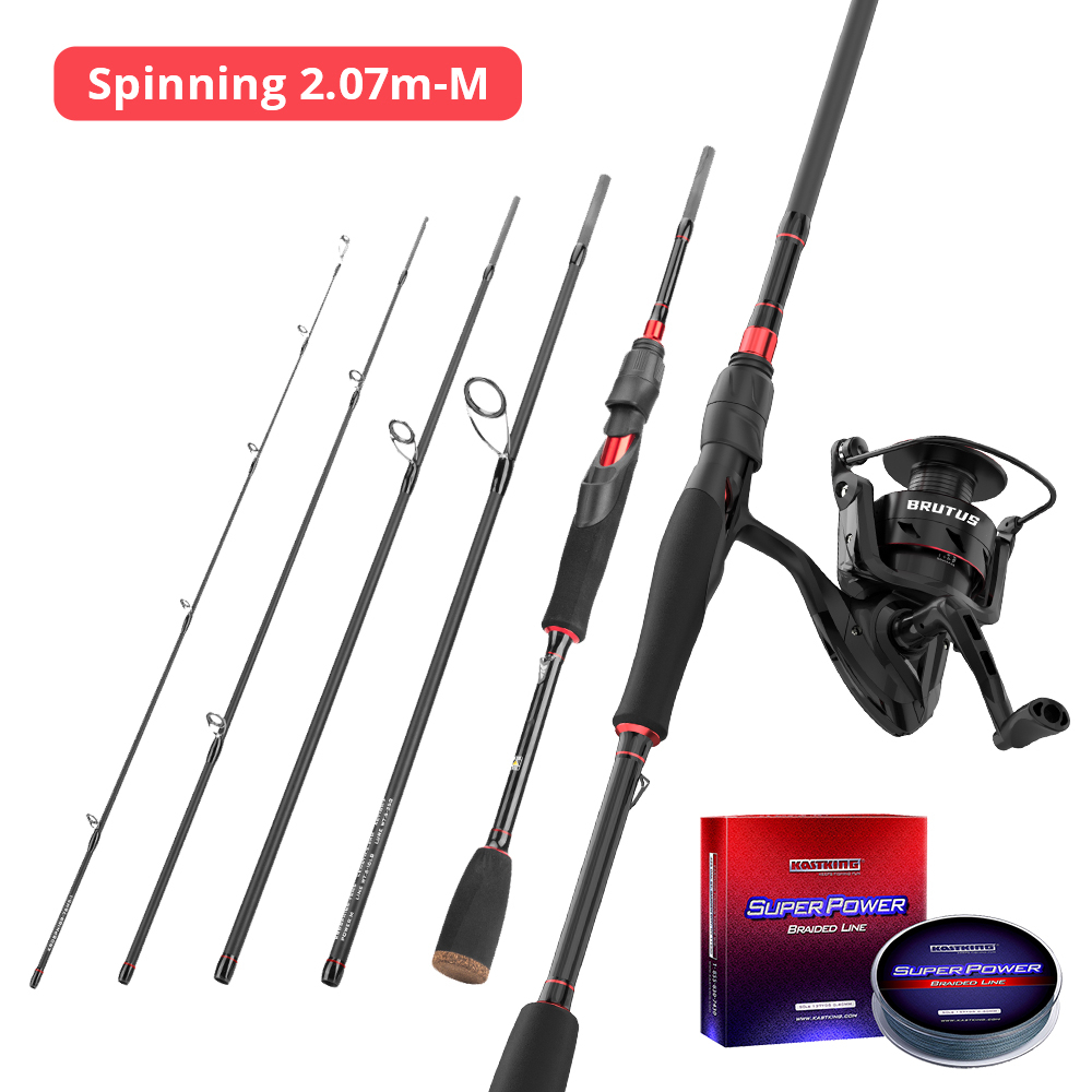 KastKing Spinning Reel and Rod Combo Set Brutus Portable Spinning ...