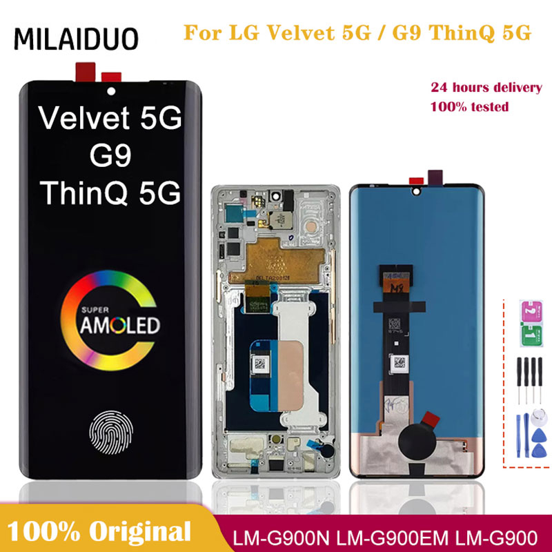 Original AMOLED For LG Velvet 5G LM G900N LCD Display Touch Screen For ...