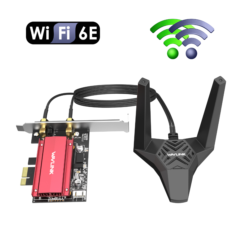 Wavlink AX5400 WiFi 6E PCIe Network Card Tri-Band AX210 Wireless ...