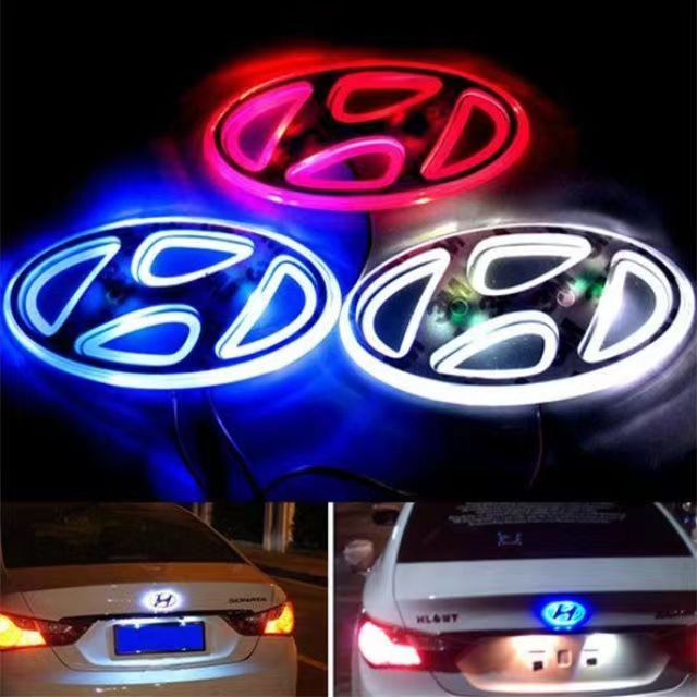 2D Hyundai Car LED Emblem Logo Light | Shopee Philippines