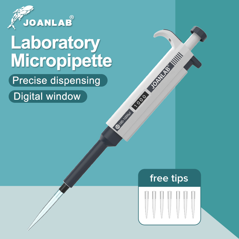 JOANLAB Micropipette Laboratory Automatic Digital Adjustable Plastic Pipette Chemistry Lab ...