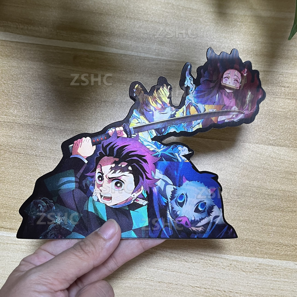 Yoriichi/Tanjirou Motion Sticker Anime Demon Slayer Waterproof Decals ...