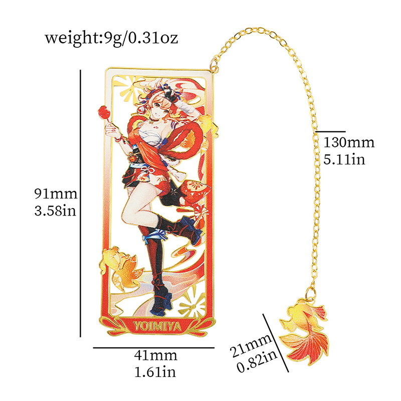 Genshin impact bookmark metal bookmark Raiden Shogun nahida kazuha ...
