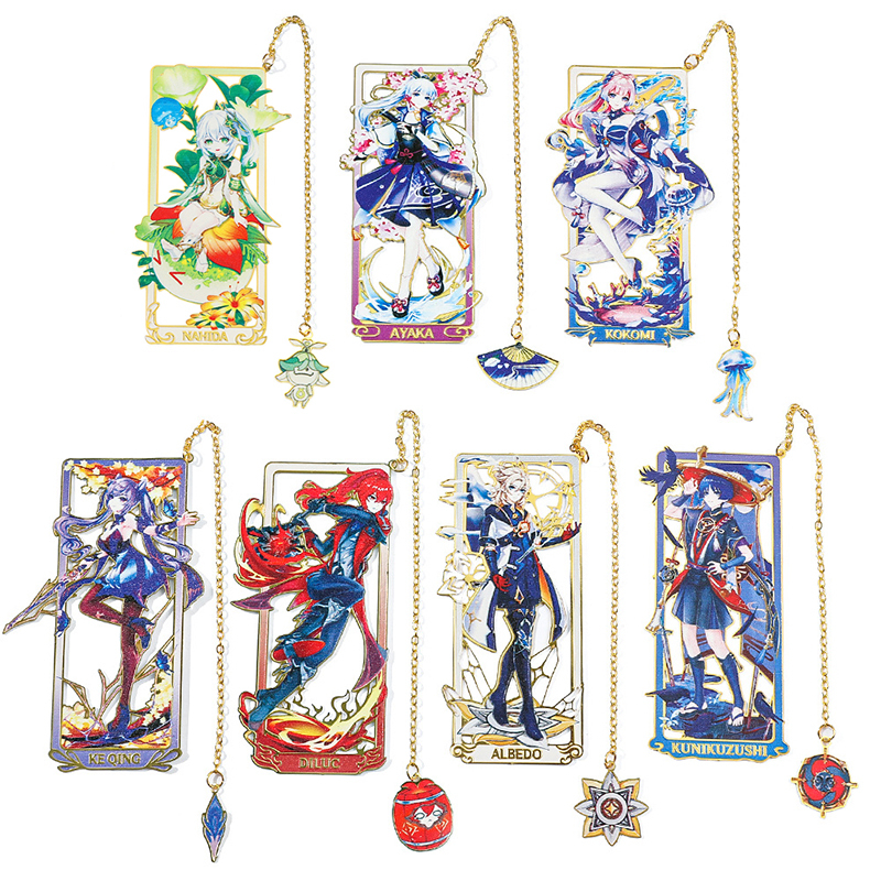 Genshin impact bookmark metal bookmark Raiden Shogun nahida kazuha ...