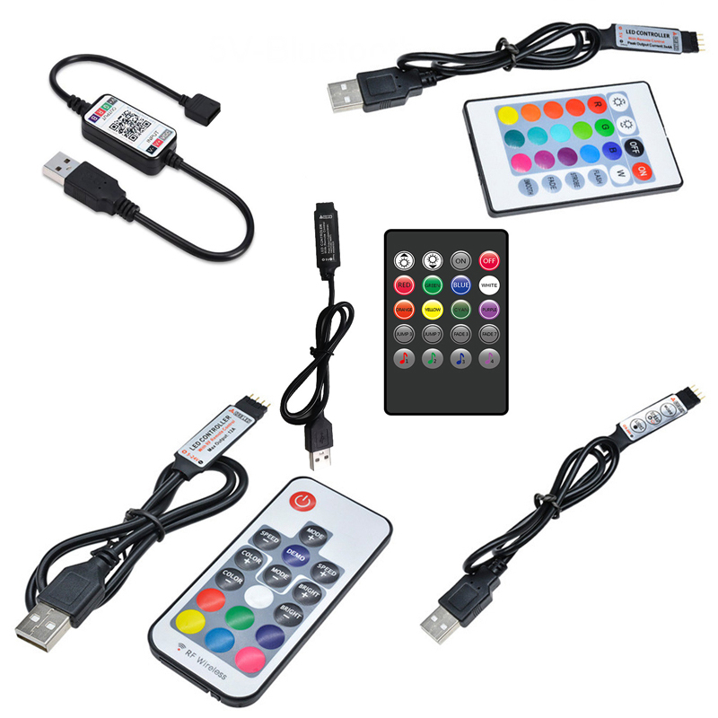 USB LED light Bluetooth controller LED light with RGB TV remote control ...