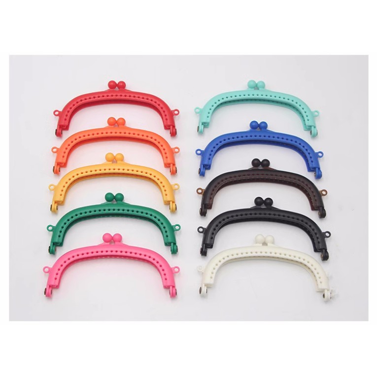10.5CM Multicolor Macaron Arc Shape Plastic Purse Frame DIY Coin Purse ...