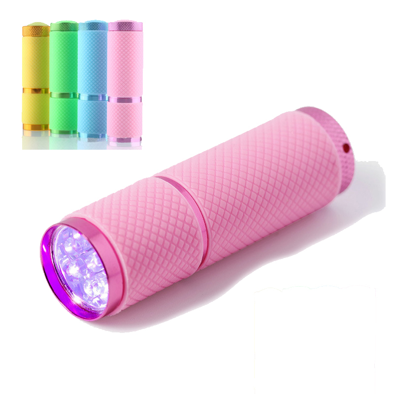 Mini UV LED Flashlight Battery Powered Portable Torch for Nail Dryer ...