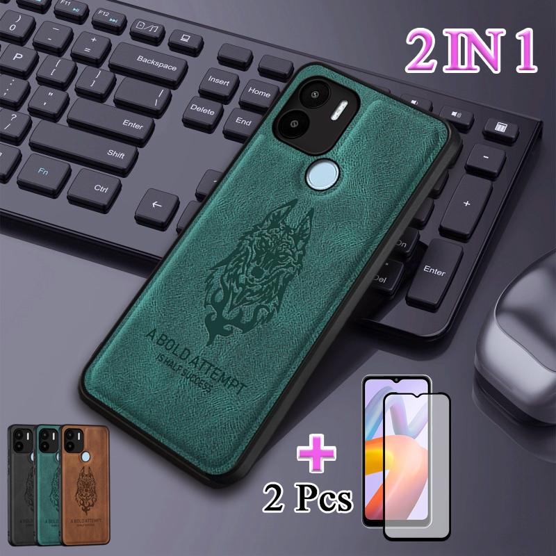 2 IN 1 For Redmi A2 Plus Redmi A2+ Matte Casing Full Protection Leather ...