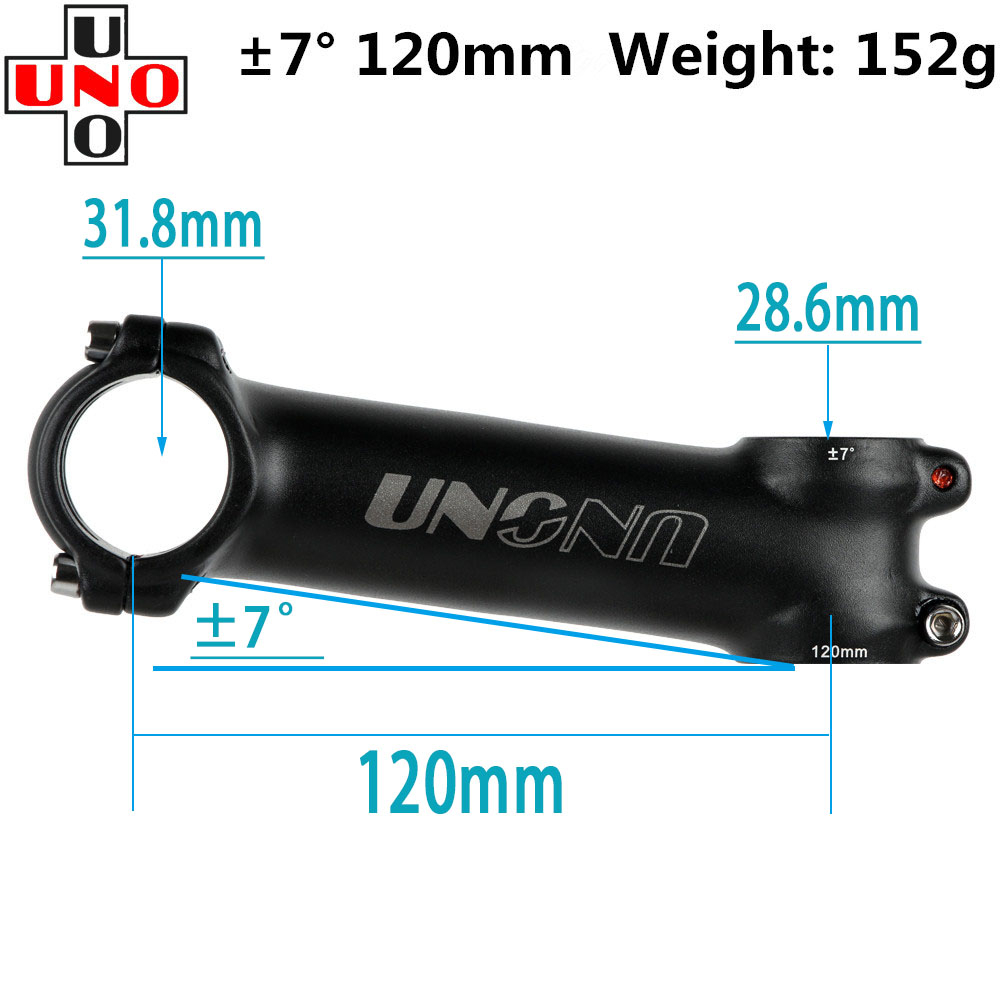 UNO Stem Mountain Bike Stem Ultralight Road Bike Stem 7/17/25/35 Degree ...