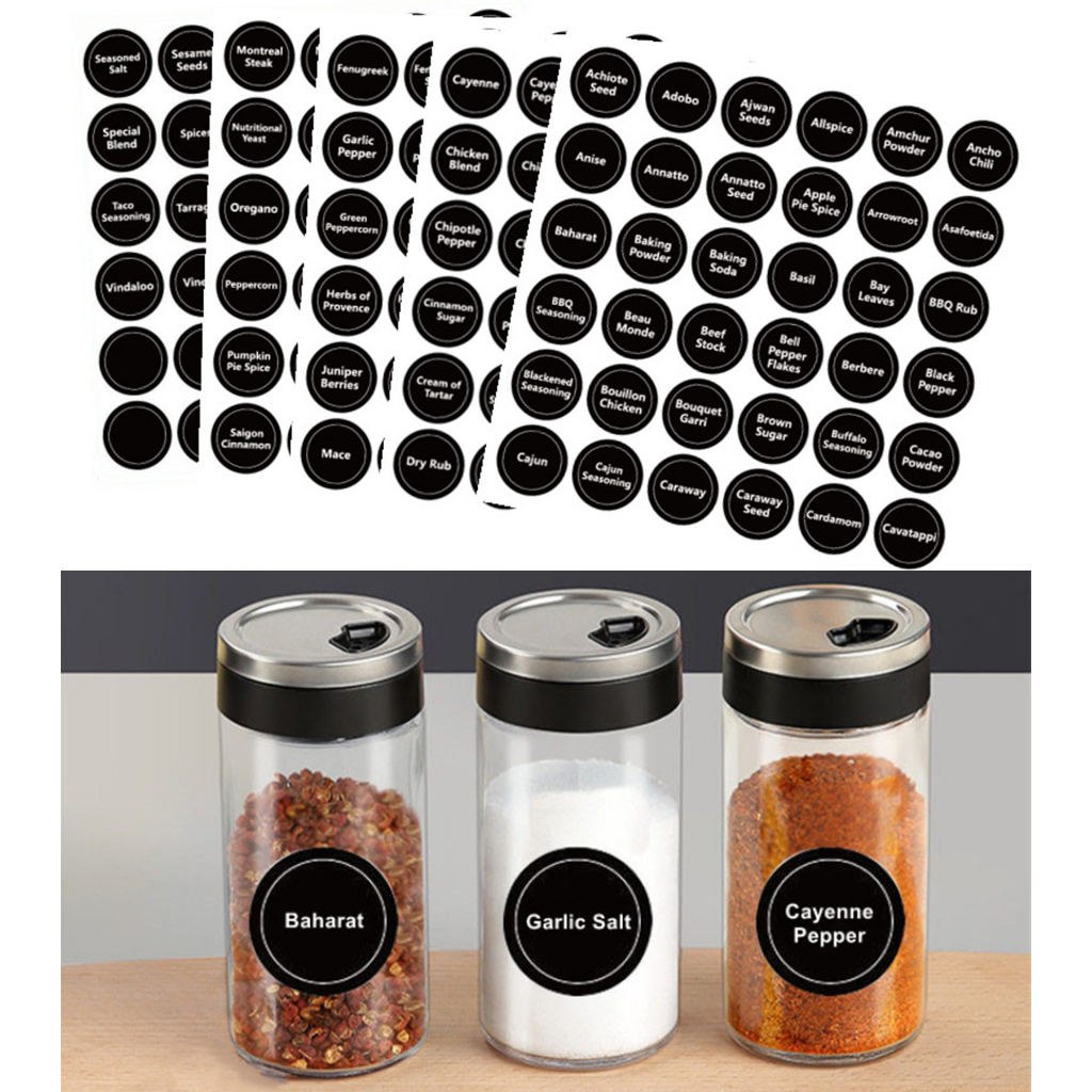180 Spice Labels for Food Containers, Chalkboard Labels for Jars,Spice ...