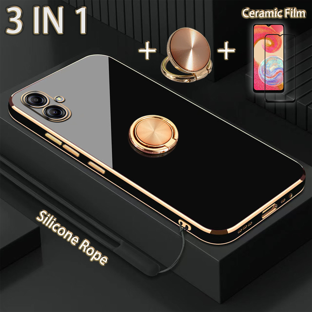 3 In 1 For Samsung A04e Samsung M04/F04 Straight Edge Electroplated ...