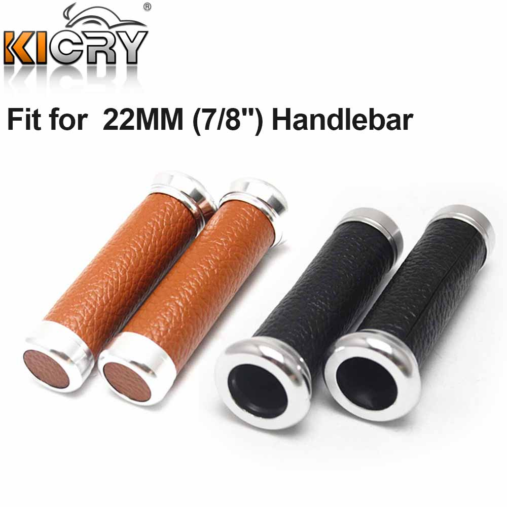 Motorcycle Accessories 7/8" 22mm Handlebar Grip Aluminum Handle Rubber ...