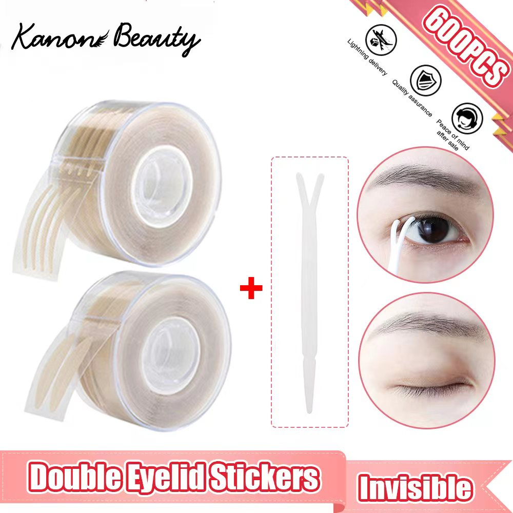 600PCS Invisible Double Eyelid Stickers Transparent Self Adhesive Double Eye Tape Slim/Wide ...