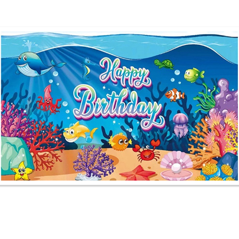 125x80cm Sea Life Marine Animal Theme Photo Backdrop Vinyl Cloth ...