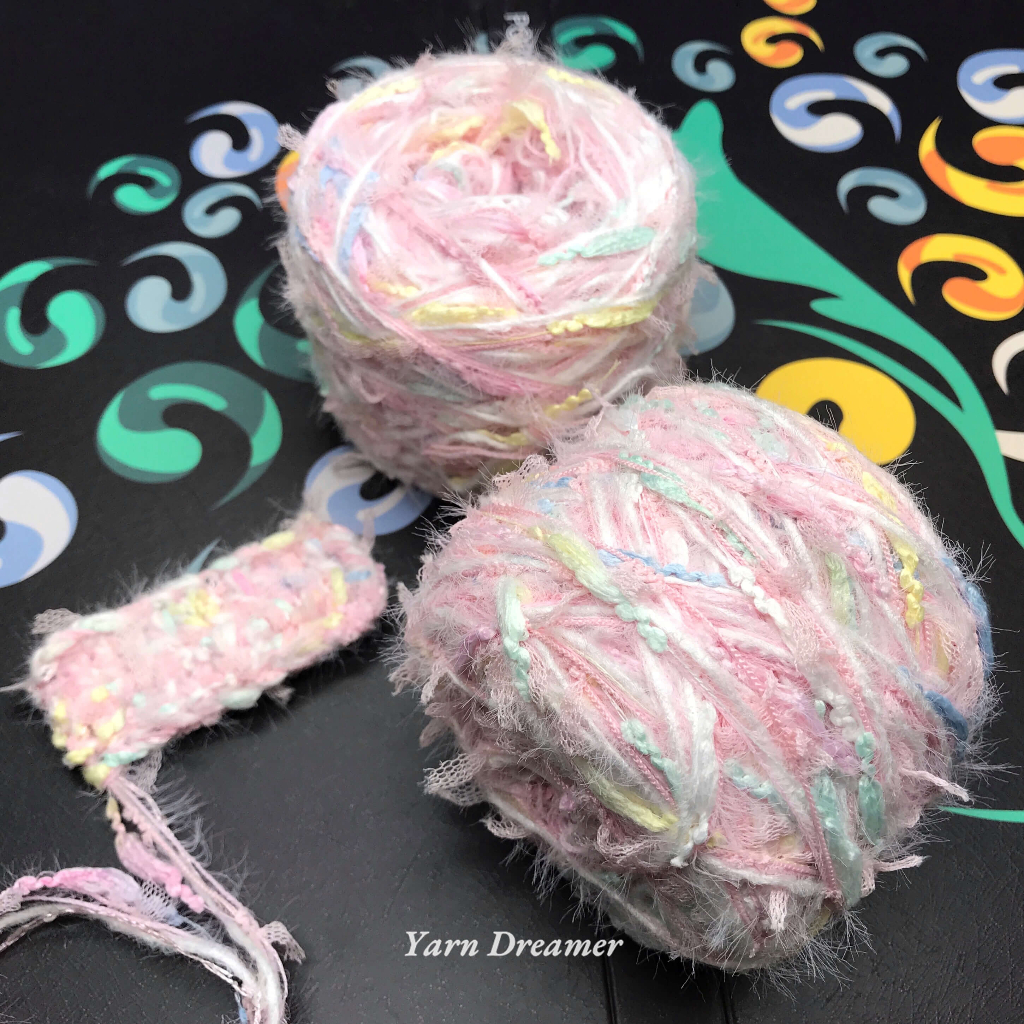 Sweet Pink Blended Wool Yarn Fancy Crochet yarn Cotton yarn Woolen ...