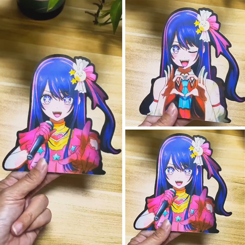 Oshi no Ko Anime 3D Motion Car Stickers 3D Lenticular Waterproof Ai ...