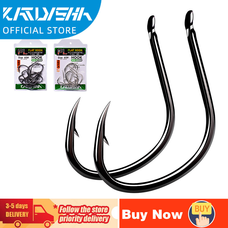 KATYUSHA 10Pcs Jigging Single Hooks 1/0-2/0-3/0-4/0# Casting Jig ...