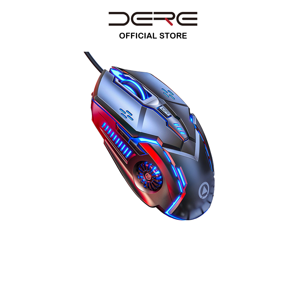 DERE Official G5 Wired Mouse 6D Luminous Mechanical Silent Gaming Mouse ...