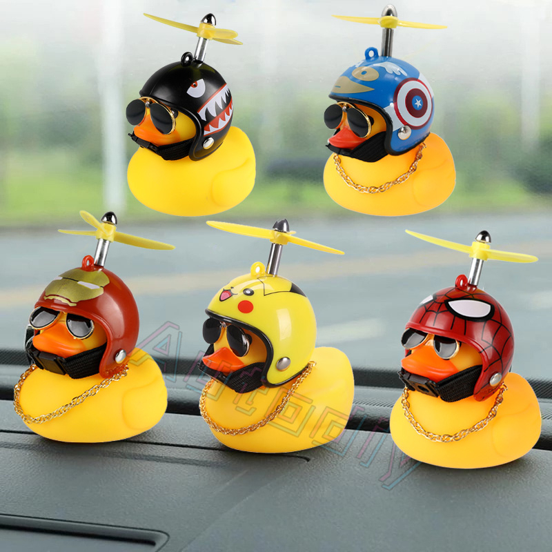 Motorcycle Duck Rubber Cute Ducks With Helmet Broken Wind Yellow Duck ...