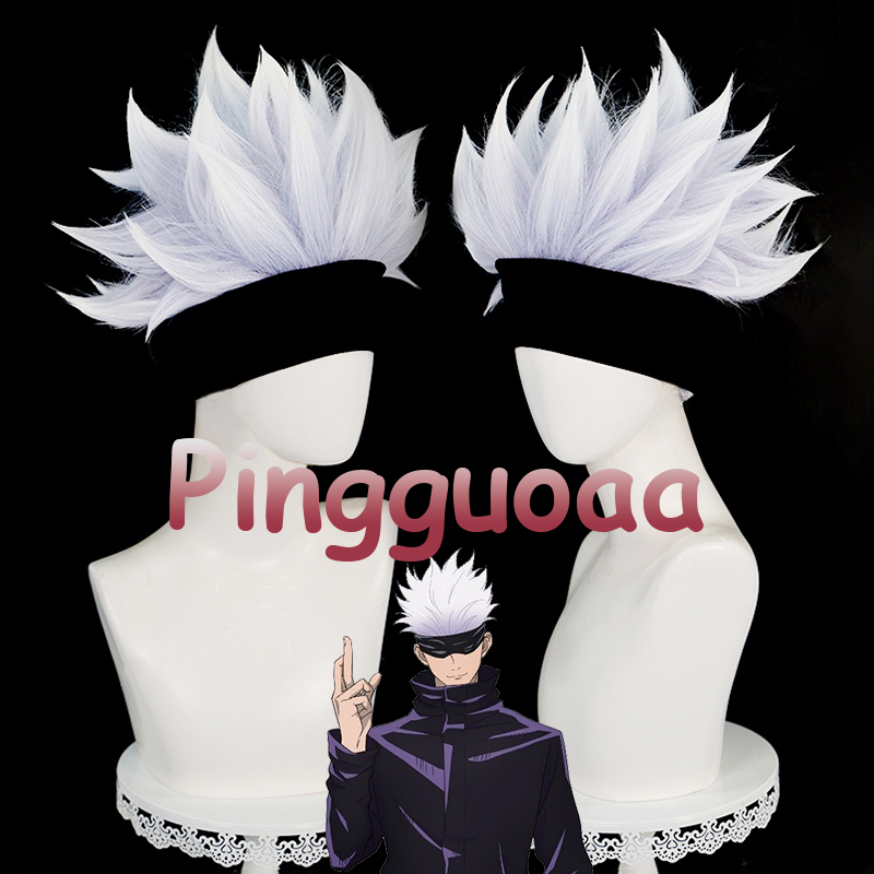 Gojo Satoru Cosplay Jujutsu Kaisen Cosplay 32cm Christmas Silver Purple ...