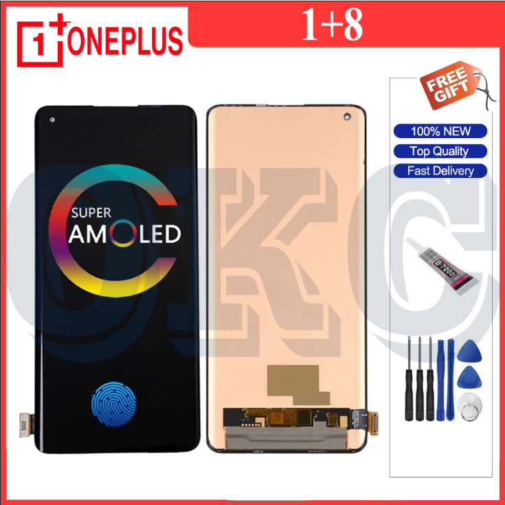 Original AMOLED LCD Display For Oneplus 8 LCD Display Touch Screen Digitizer 1+8 LCD Full Set ...