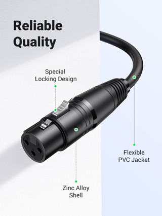 UGREEN XLR Cable Microphone Male to Female Extension Aux Audio Sound ...