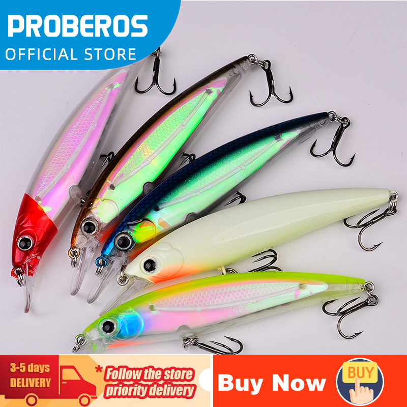 PROBEROS 1PCS Sinking Fishing Lure Hard Bait 7g 14g Floating Wobbler Artificial Noisy Minnow ...