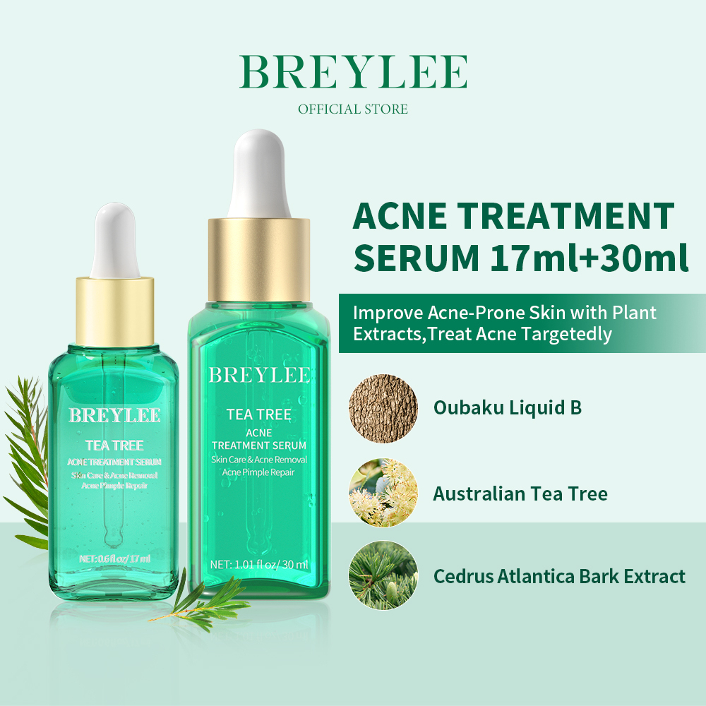 BREYLEE Tea Tree Acne Treatment Serum Remove Cutin Repair Pimple Mark Control oil Skincare 17ml ...