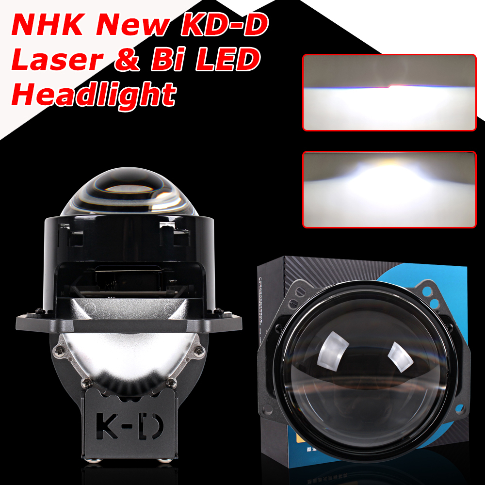 NHK LED Laser Headlights Bi LED Projector Lens 3.0 inch Headlights High Low Beam Riya Laser 10W ...
