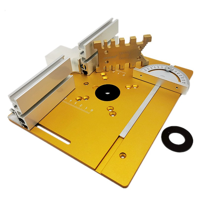 【READY STOCK】Aluminum Router Table Insert Plate W/Miter Gauge For ...
