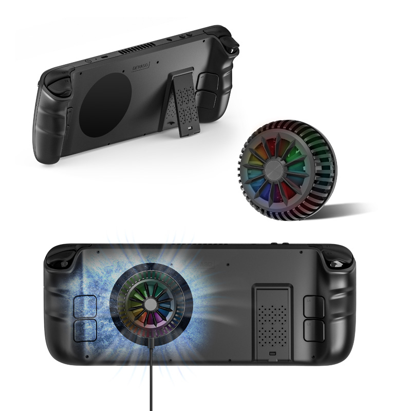 Steam Deck Fan, Semiconductor Cooler for Steam Deck with 7-Blade Fan ...