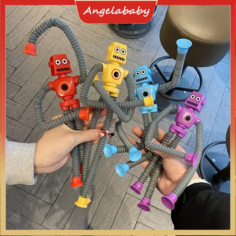 Suction Cup Variety Robot Cartoon Cute Telescopic Tube Decompression ...